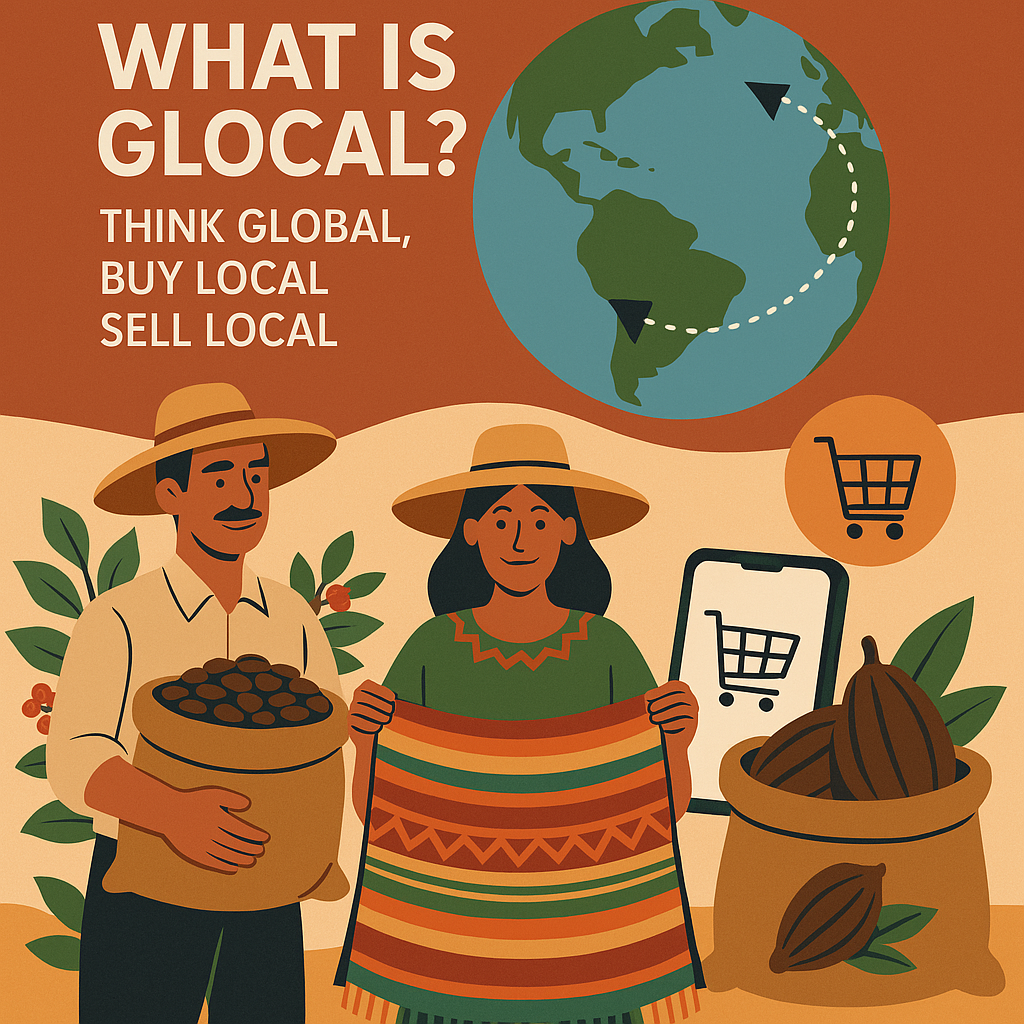 What is GLOCAL? think global, buy local, sell local – Origen Goods